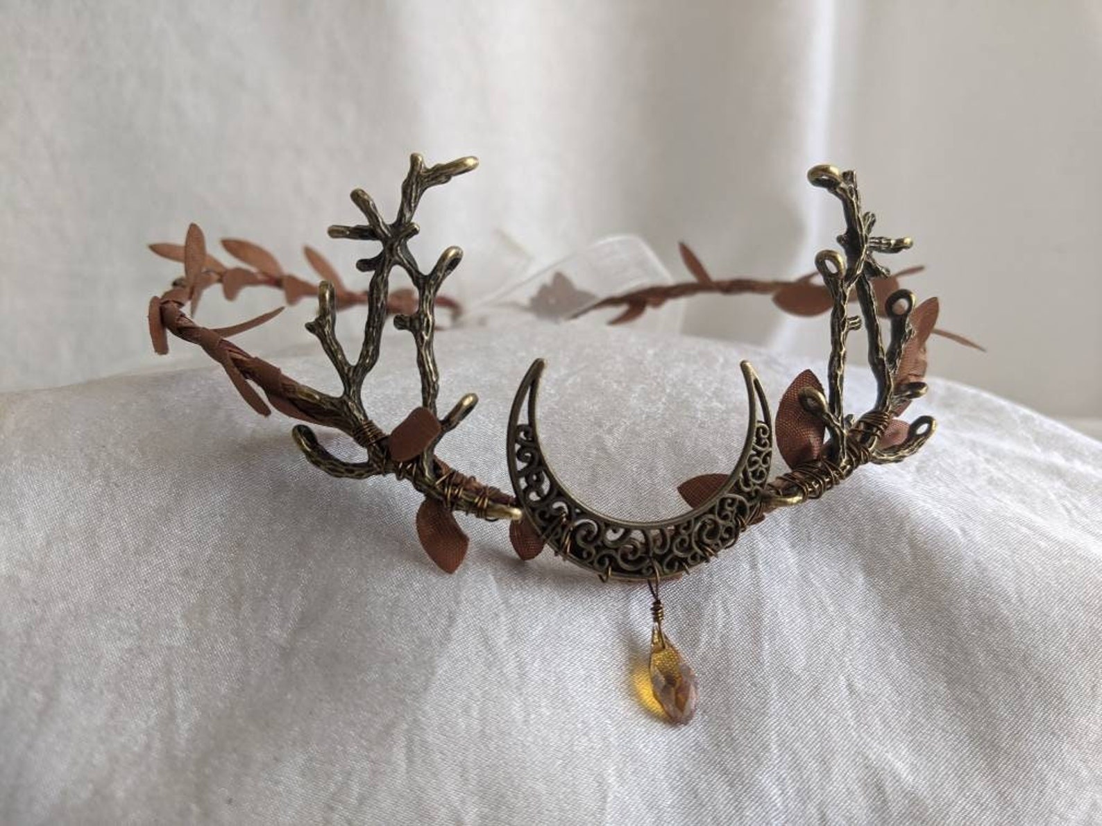Brown Moon Woodland Tiara With Branches - Etsy