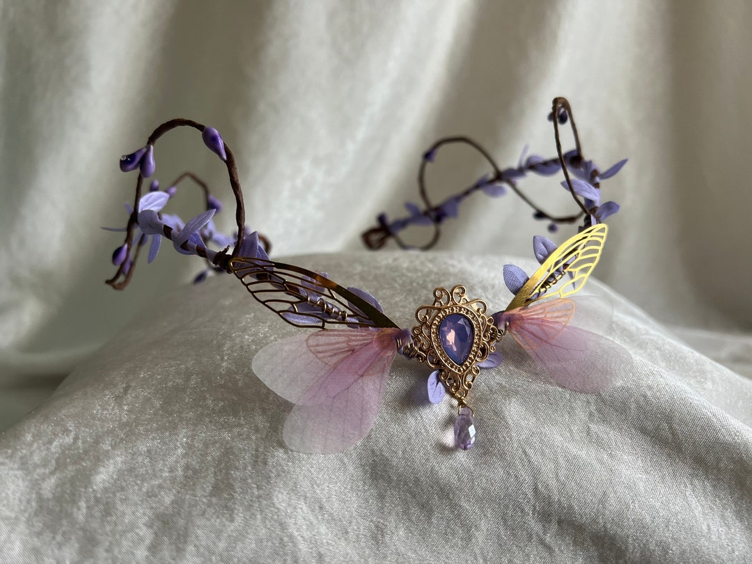 Fairy Wing Crystal Tiara With Swirling Berries - Etsy