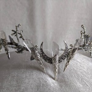 Silver Serenity Crystal Moon Tiara - Etsy