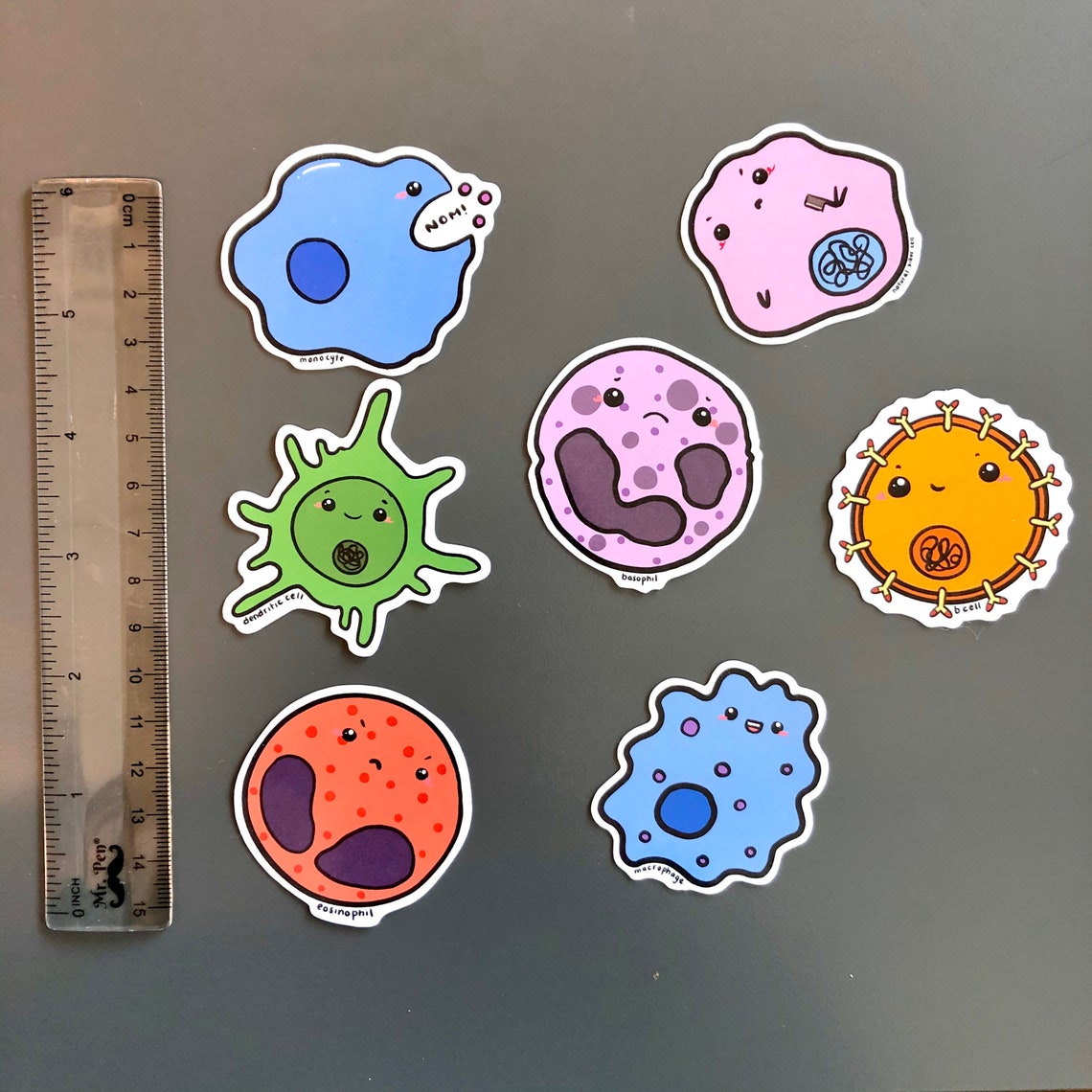 Cute Antibodies and Immune Cells Sticker Set | Etsy