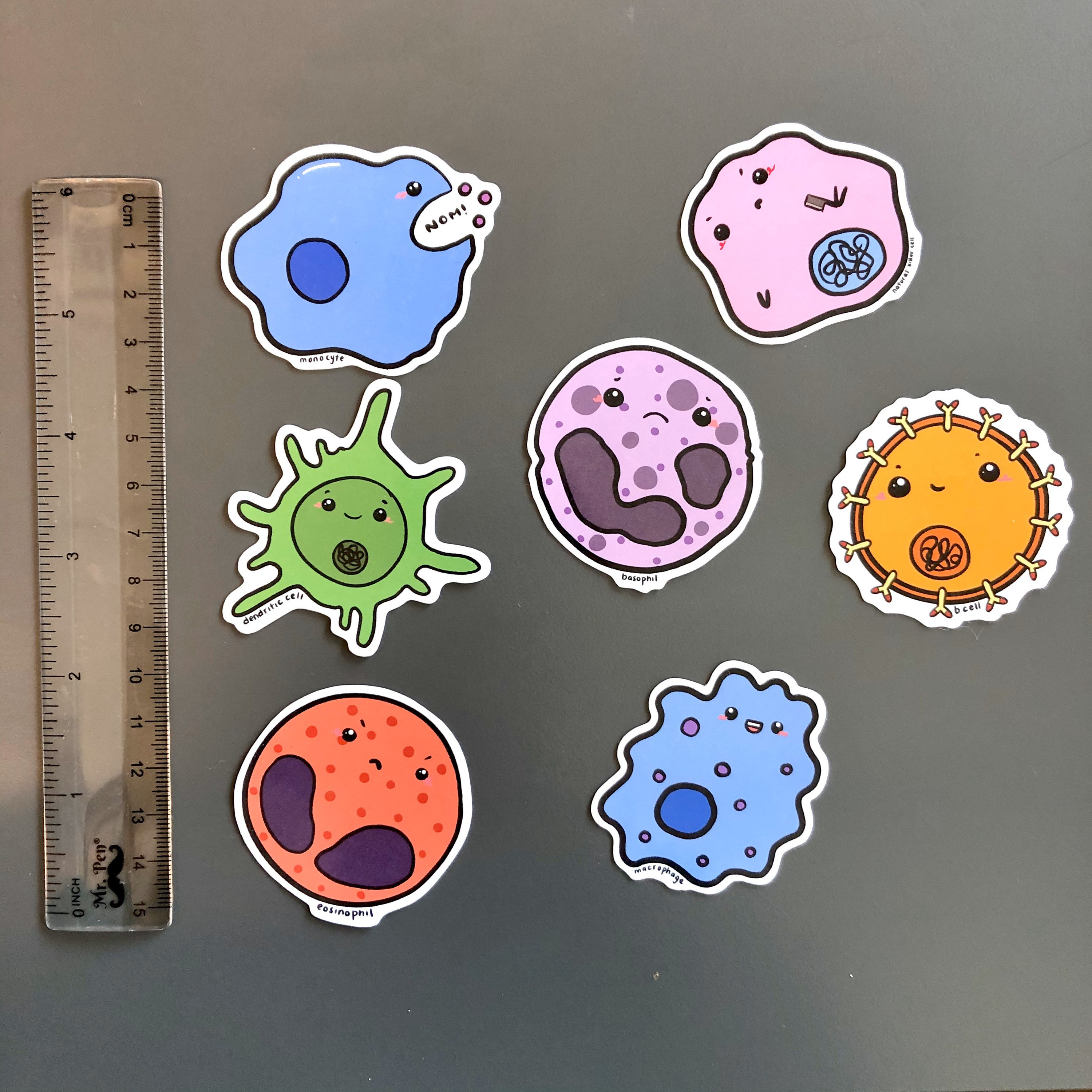 Cute Antibodies and Immune Cells Sticker Set | Etsy