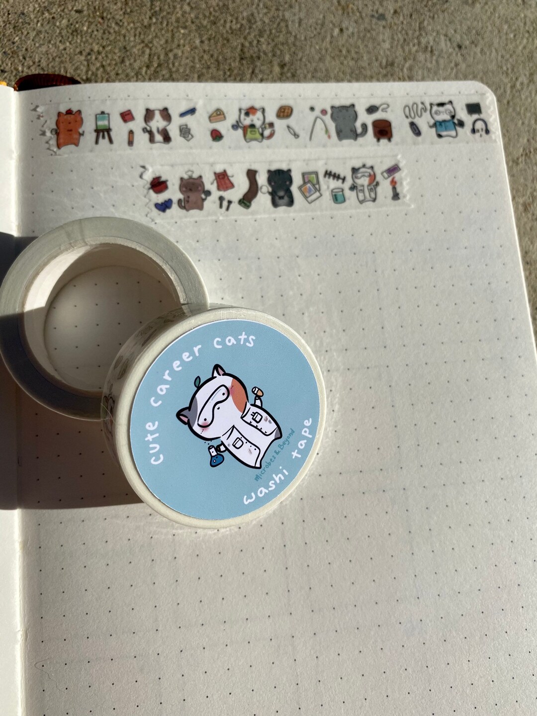 Cute Career Cats Washi Tape - Kawaii Kitties Planner Bujo Decoration ...