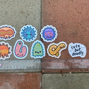 Cute Deadliest Viruses Sticker Pack - World's Deadly Viruses Kawaii ...