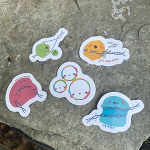 Cute DNA Babies Sticker Set - Proteins Transcription Factor CRISPR ...