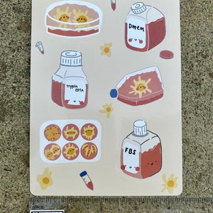 Cute Eukaryotic Cell Culture Sticker Sheet ~ Kawaii Science Planner ...