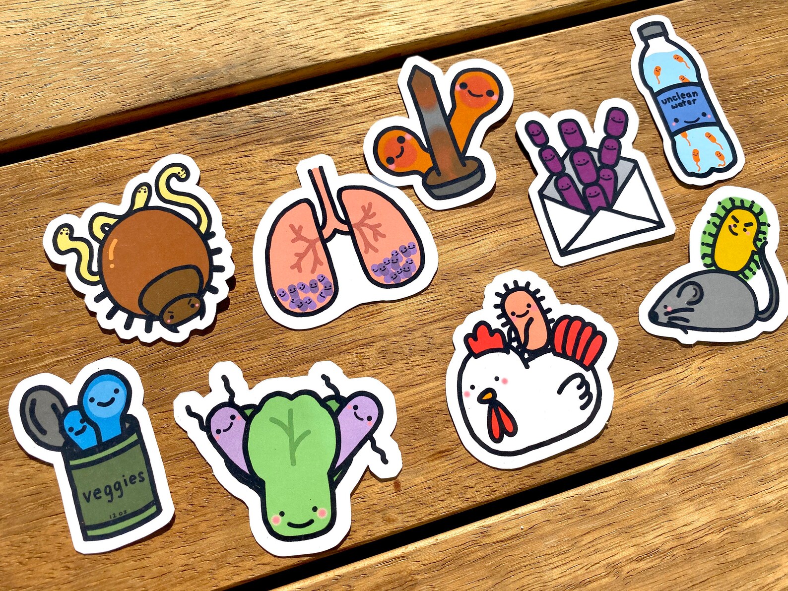 Bacterial Infections and Disease Sticker Set - Etsy