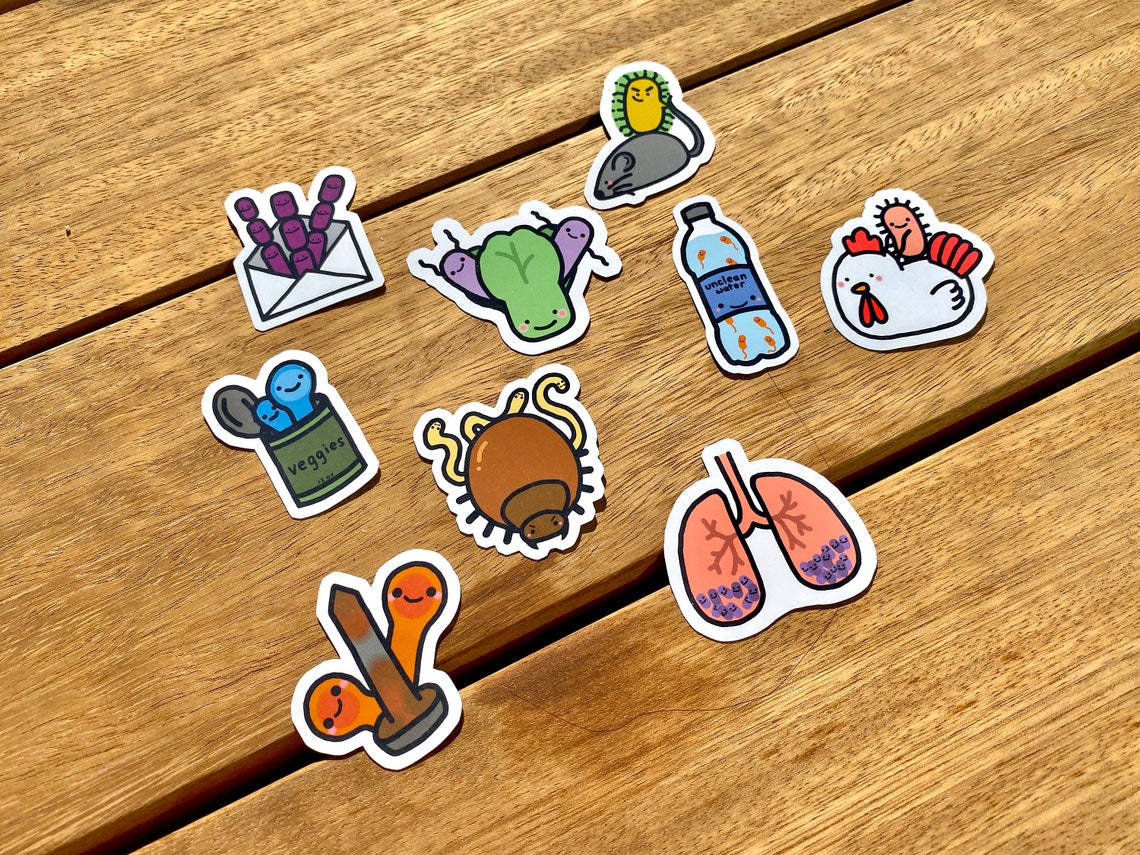 Bacterial Infections and Disease Sticker Set - Etsy