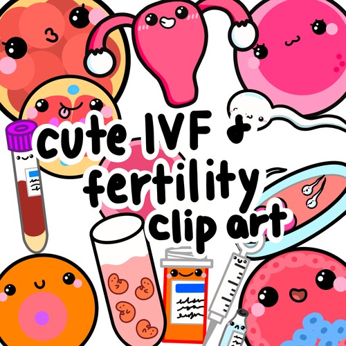 Cute IVF Fertility Sticker Set Science Kawaii In-vitro - Etsy