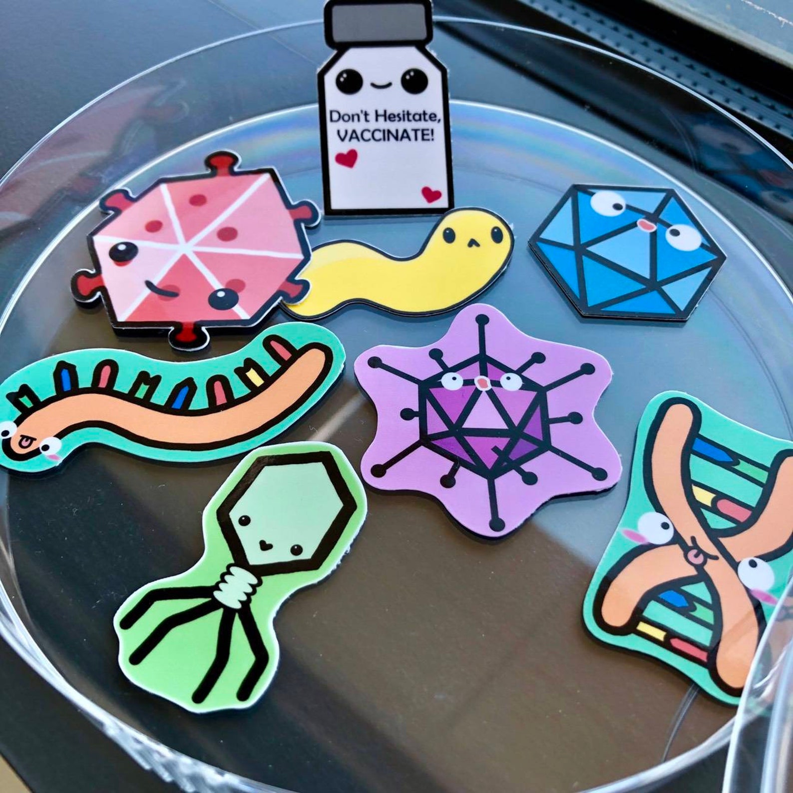 Cute Virus Sticker Set - Etsy