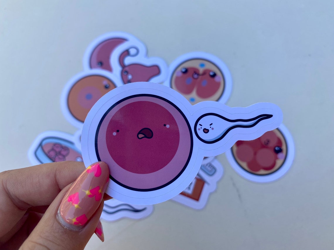 Cute IVF Fertility Sticker Set Science Kawaii In-vitro - Etsy