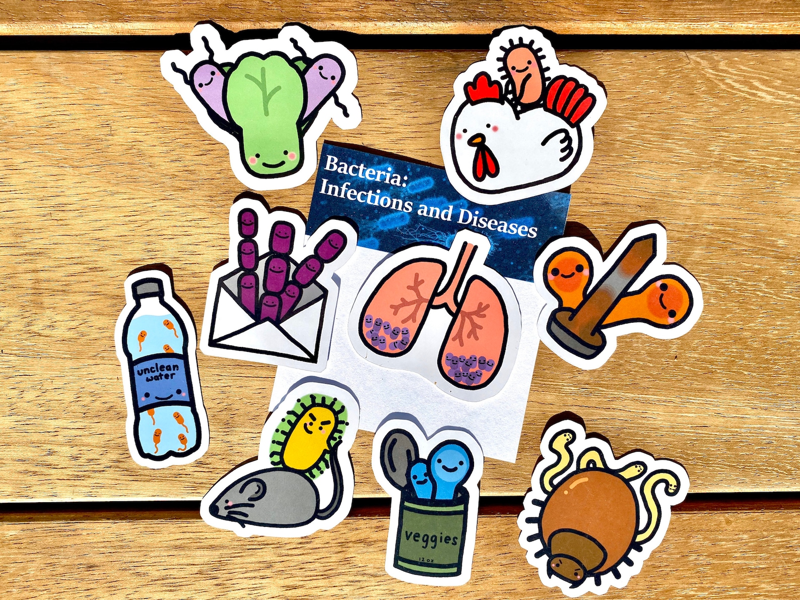 Bacterial Infections and Disease Sticker Set - Etsy