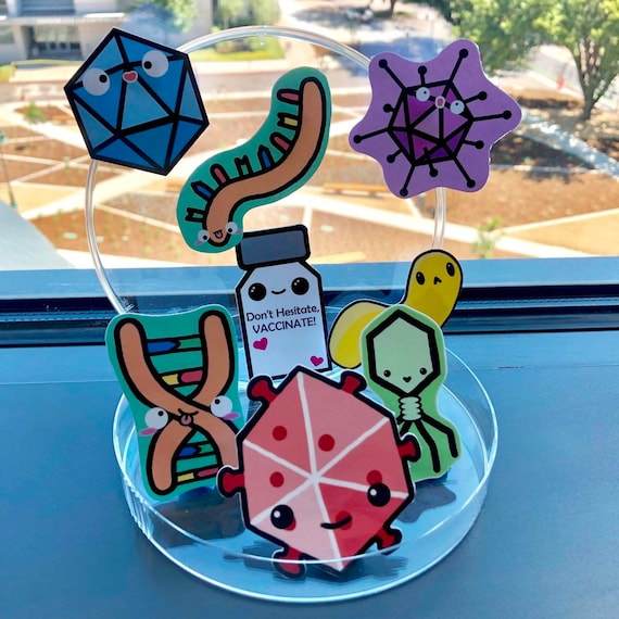 Cute Virus Sticker Set | Etsy