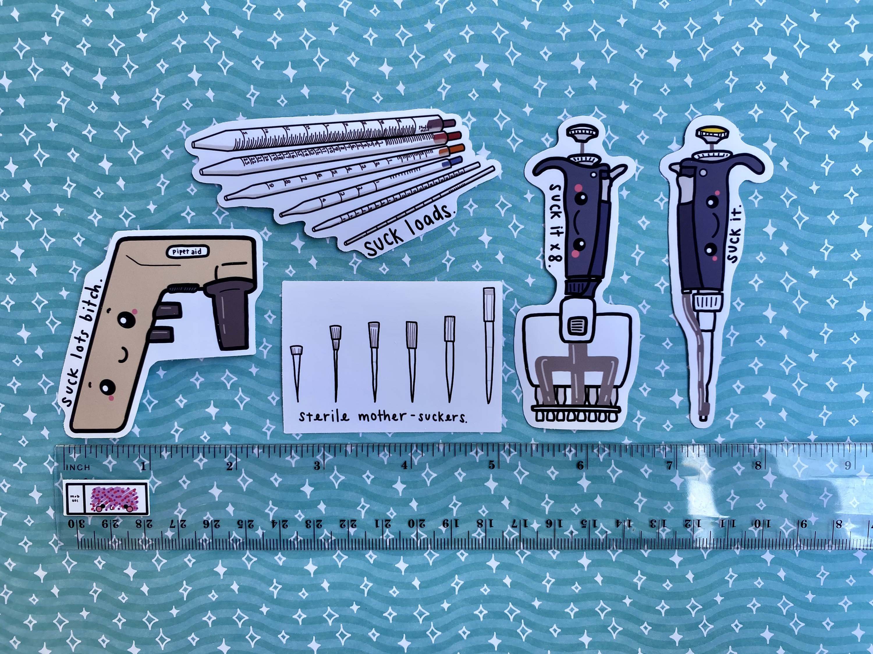 Sassy Science Suckers pipettes Sticker Set | Etsy
