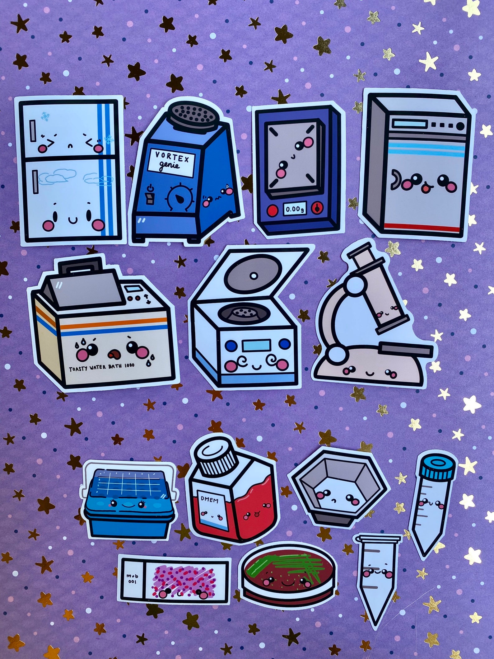 Cute Science Equipment and Disposables Sticker Set - Etsy