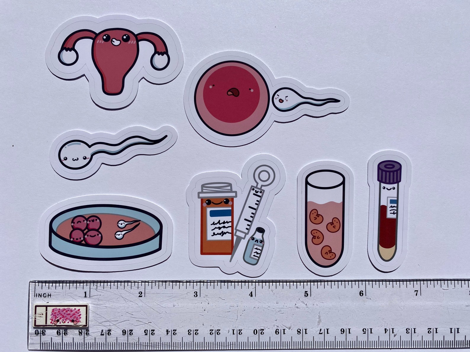 Cute IVF Fertility Sticker Set Science Kawaii In-vitro - Etsy