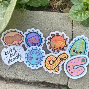 Cute Deadliest Viruses Sticker Pack - World's Deadly Viruses Kawaii ...