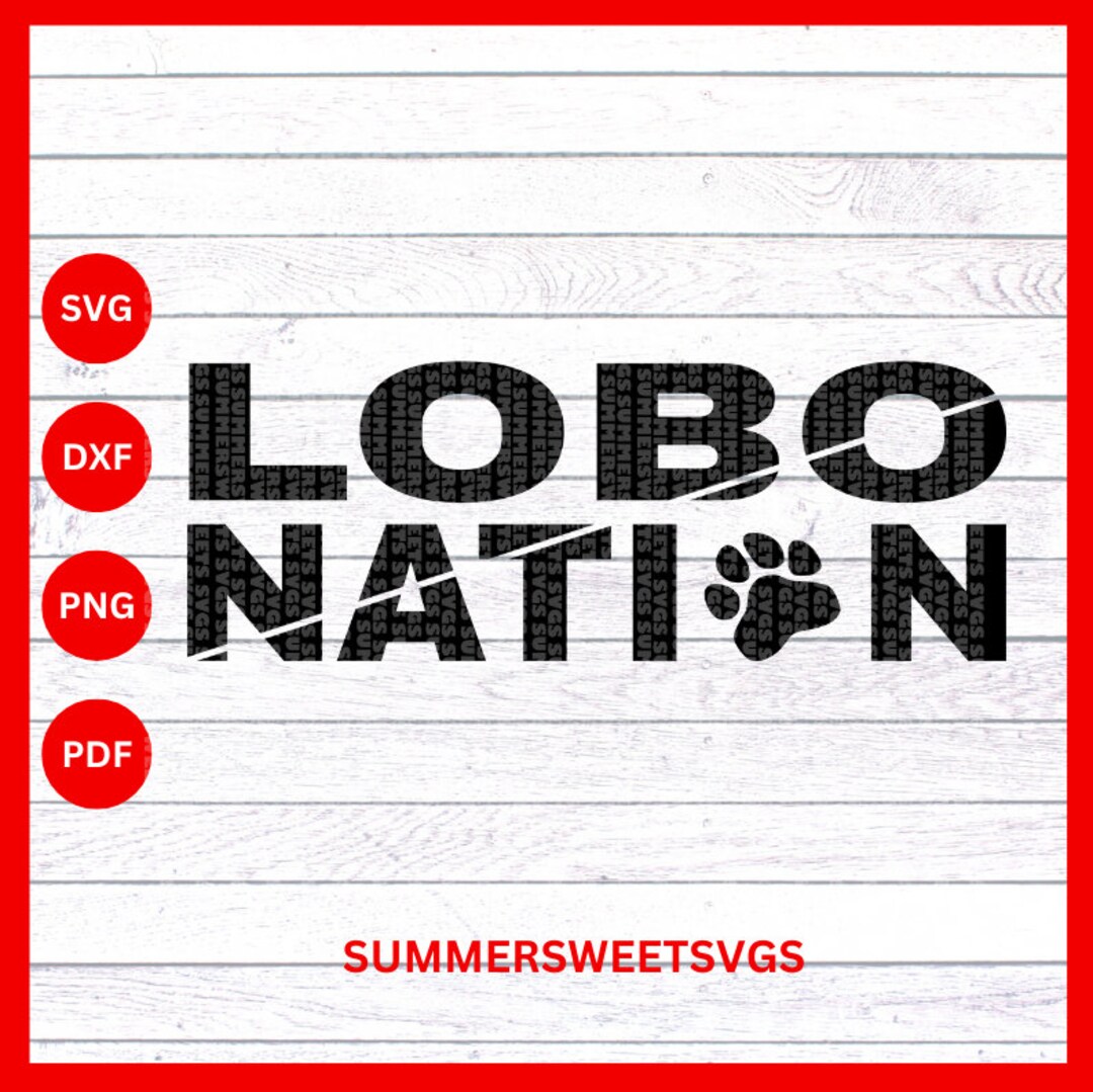 Lobo Nation SVG Lobos Paw Print Lobos Mom Shirt Svg Team - Etsy
