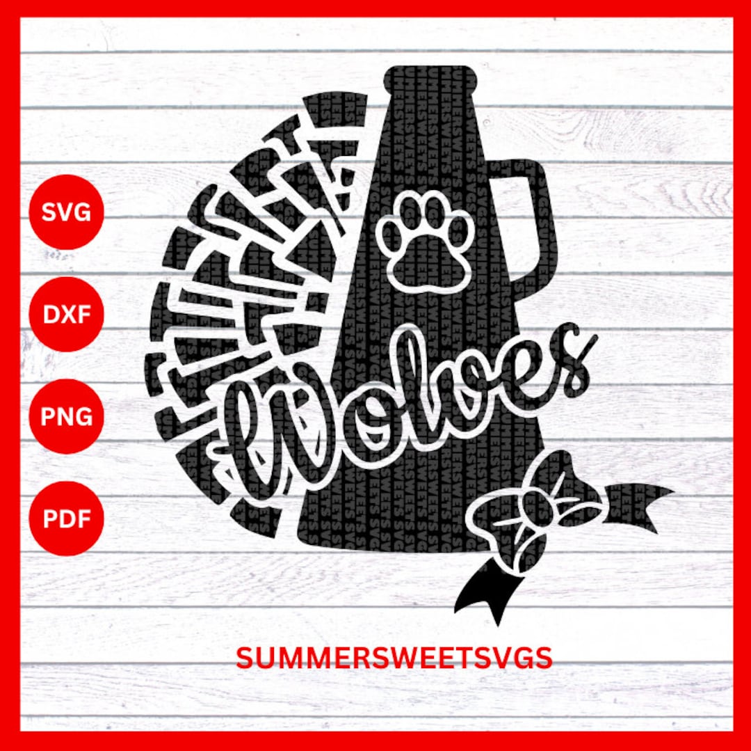 Wolves Cheer SVG, Cheerleader, Wolves, Wolves Shirt Svg, Wolves, Cricut ...