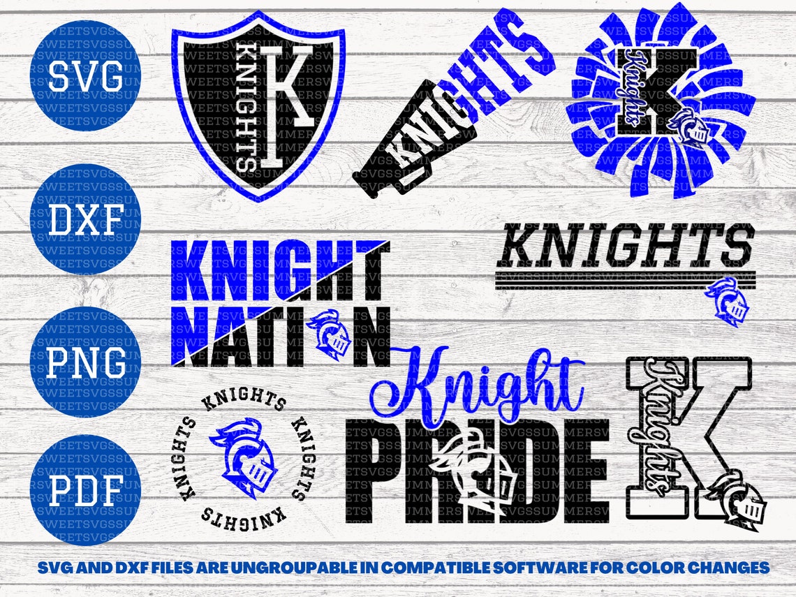 Knights Svg Bundle Knight SVG Monogram SVG Cheerleader - Etsy
