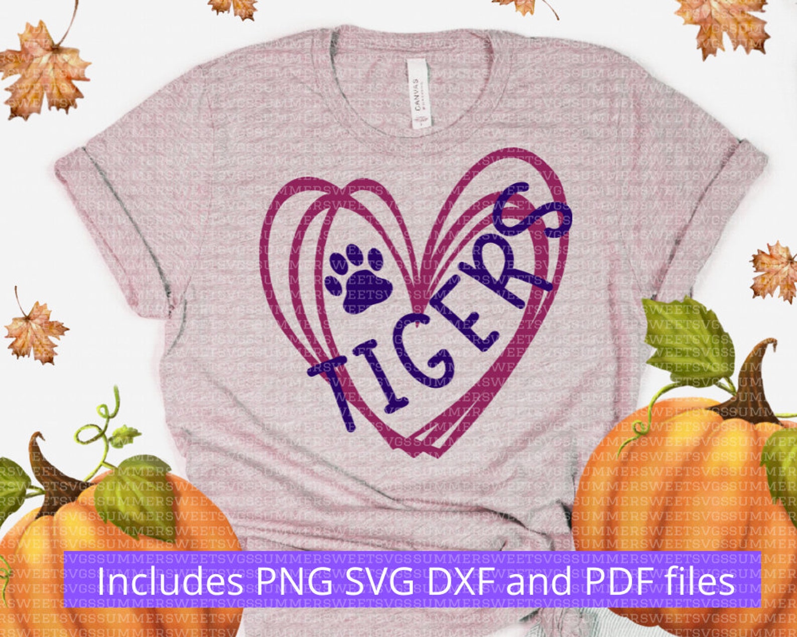 Tiger Pride SVG Paw Print Svg Team Spirit Svg Pride Shirt - Etsy