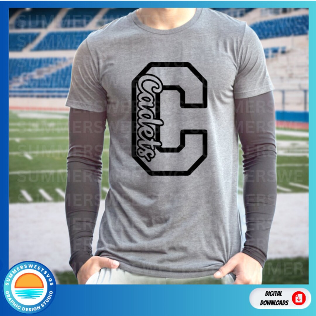 Cadets Svg File, Big Letter C Svg, Team Spirit, Cadet Mom, Football ...