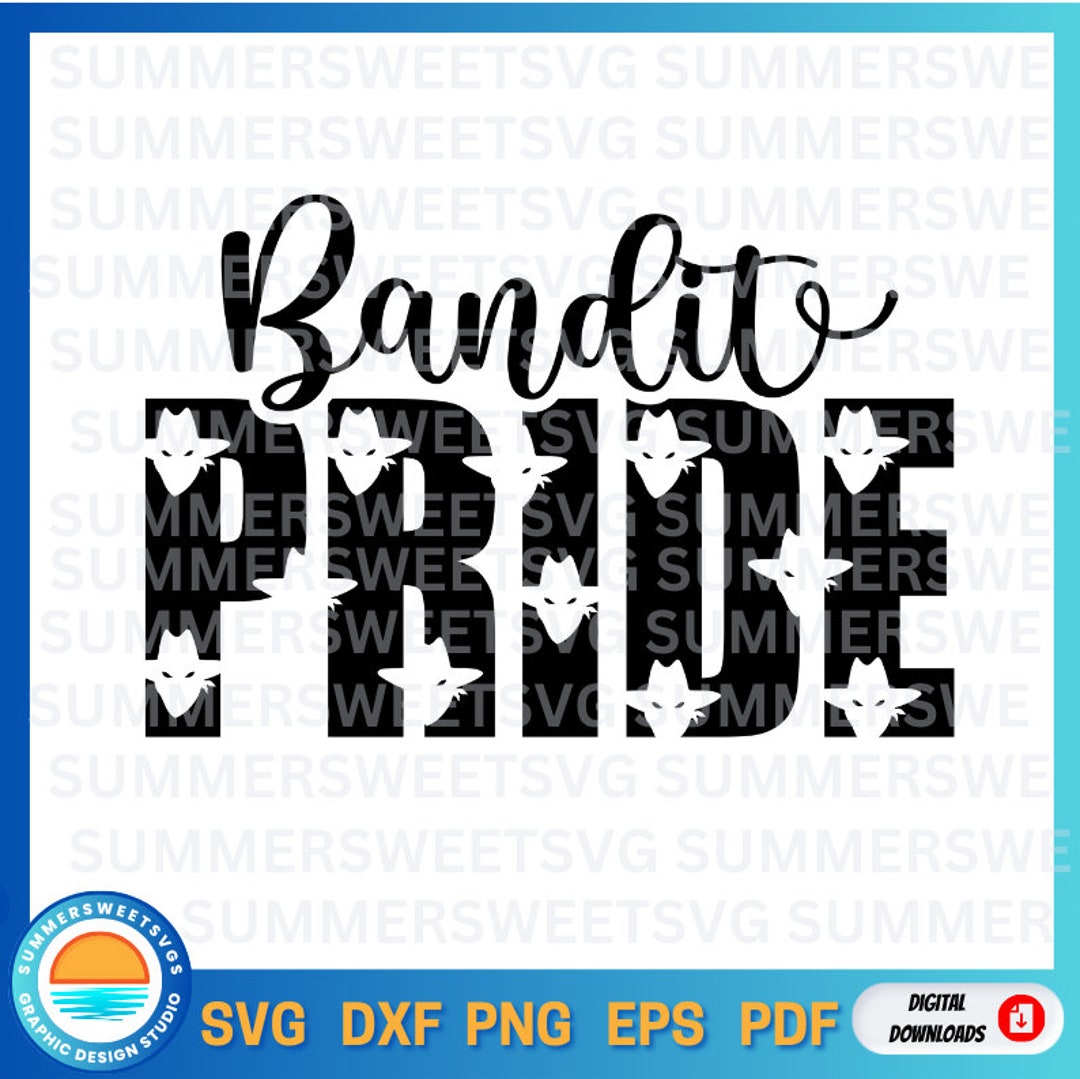 Bandits SVG, Team Spirit, Bandit Pride, Cheerleader, Cricut Cut File ...