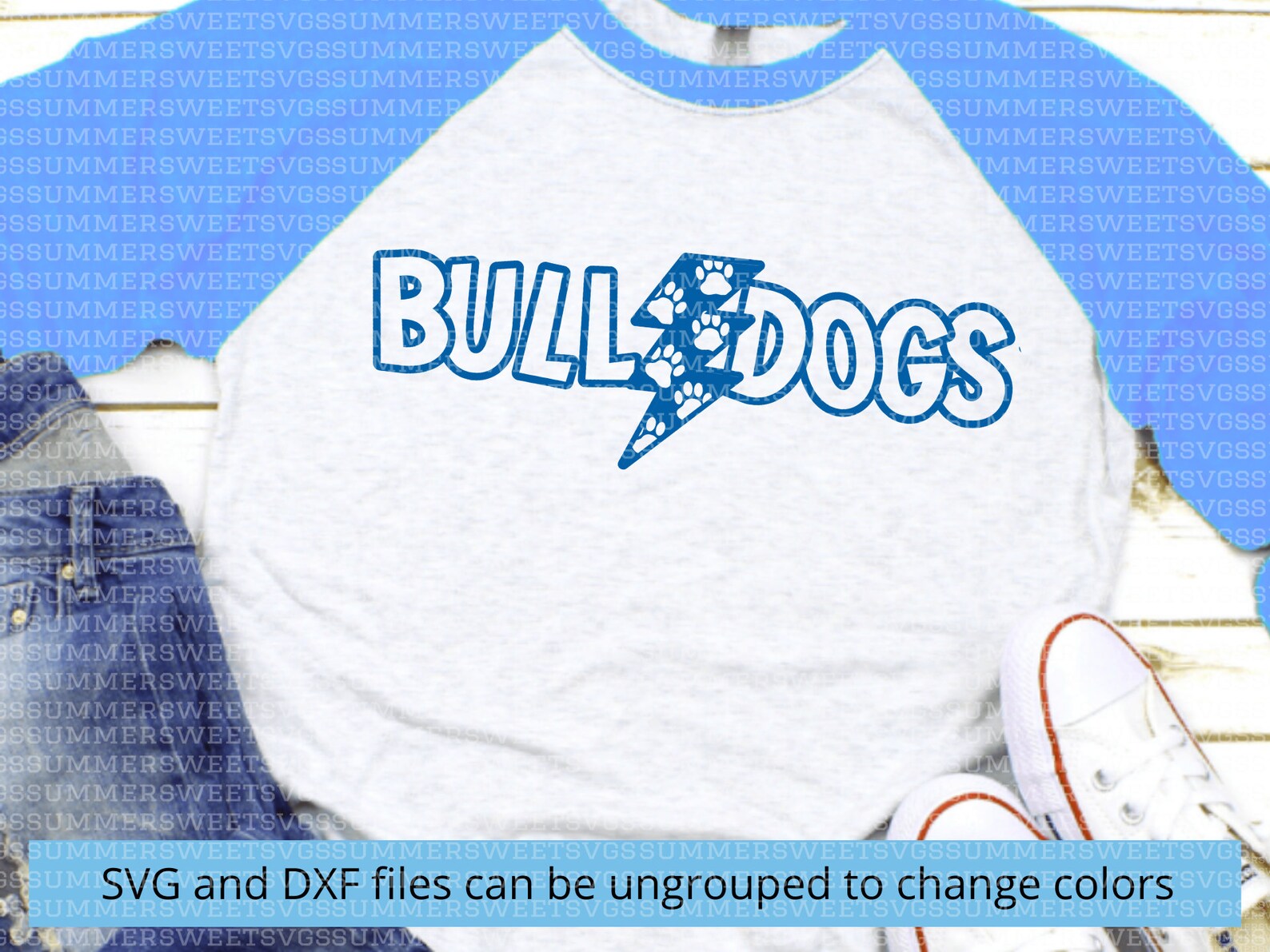 Bulldogs SVG Bulldogs Lightning Bolt SVG Paw Printteam - Etsy