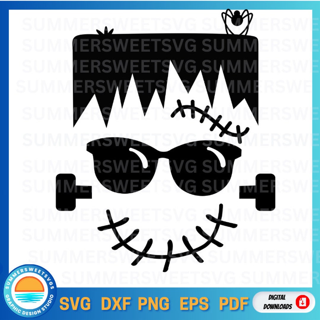 Halloween Svg,frankenstein Face SVG, Monster Face With Sunglasses ...