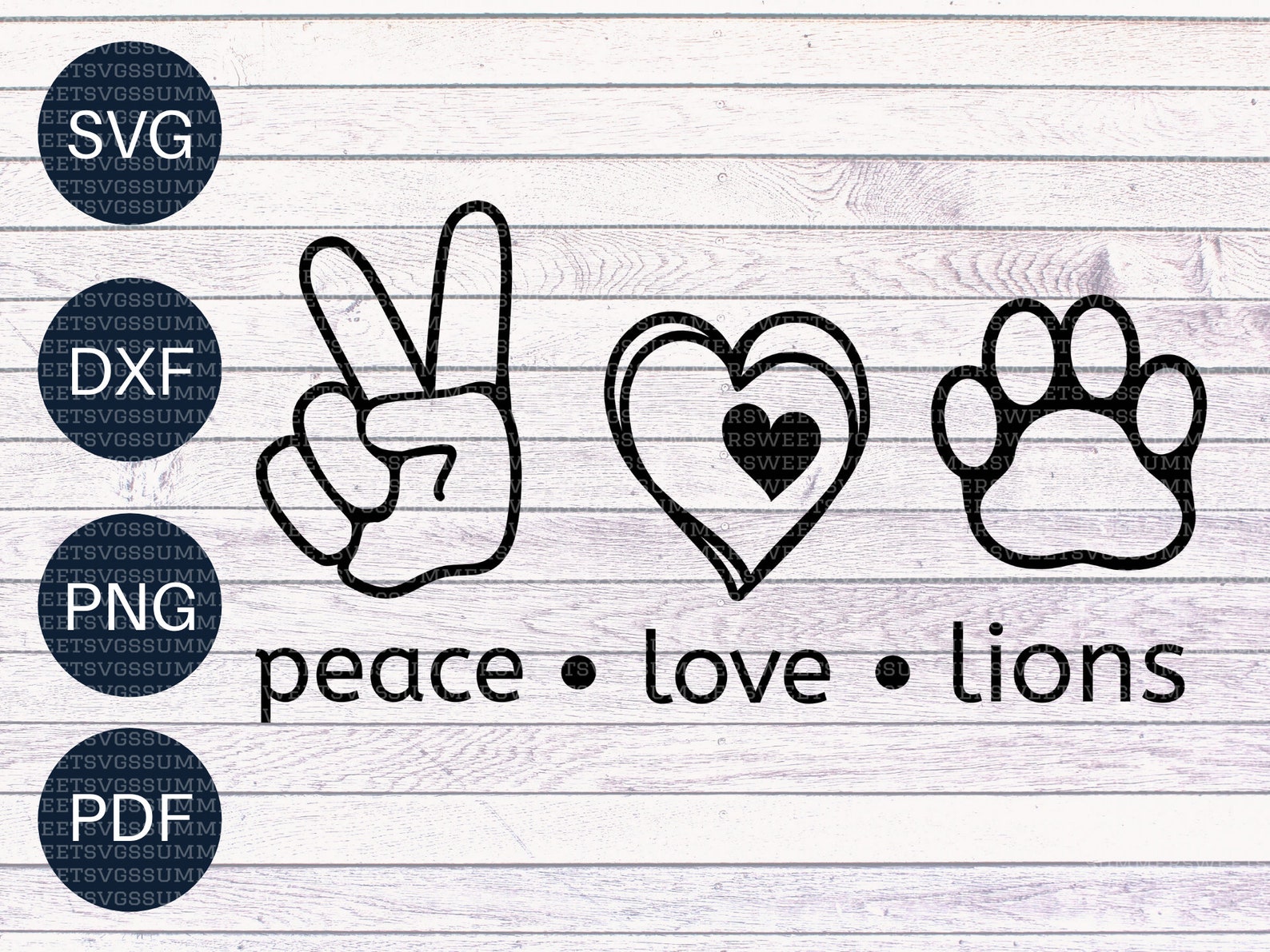 Peace Love Svg Love Lions Cheer Svg School Spirit Svg - Etsy