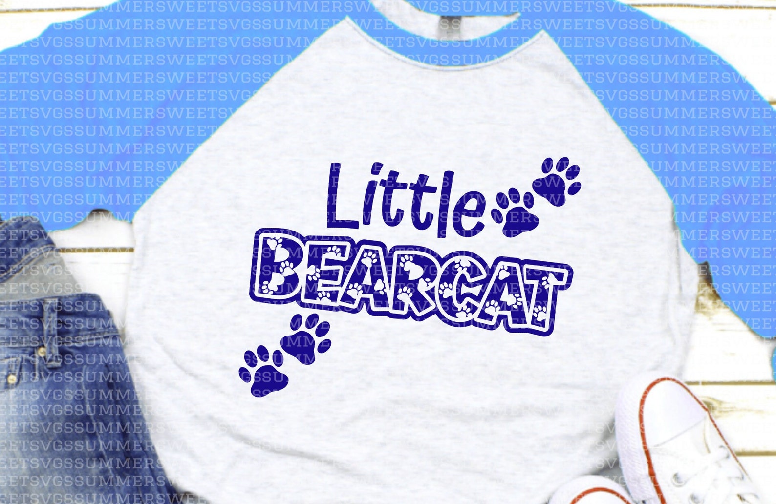 Bearcat SVG, Paw Print SVG, Little Bearcat, Elementary School, Monogram ...