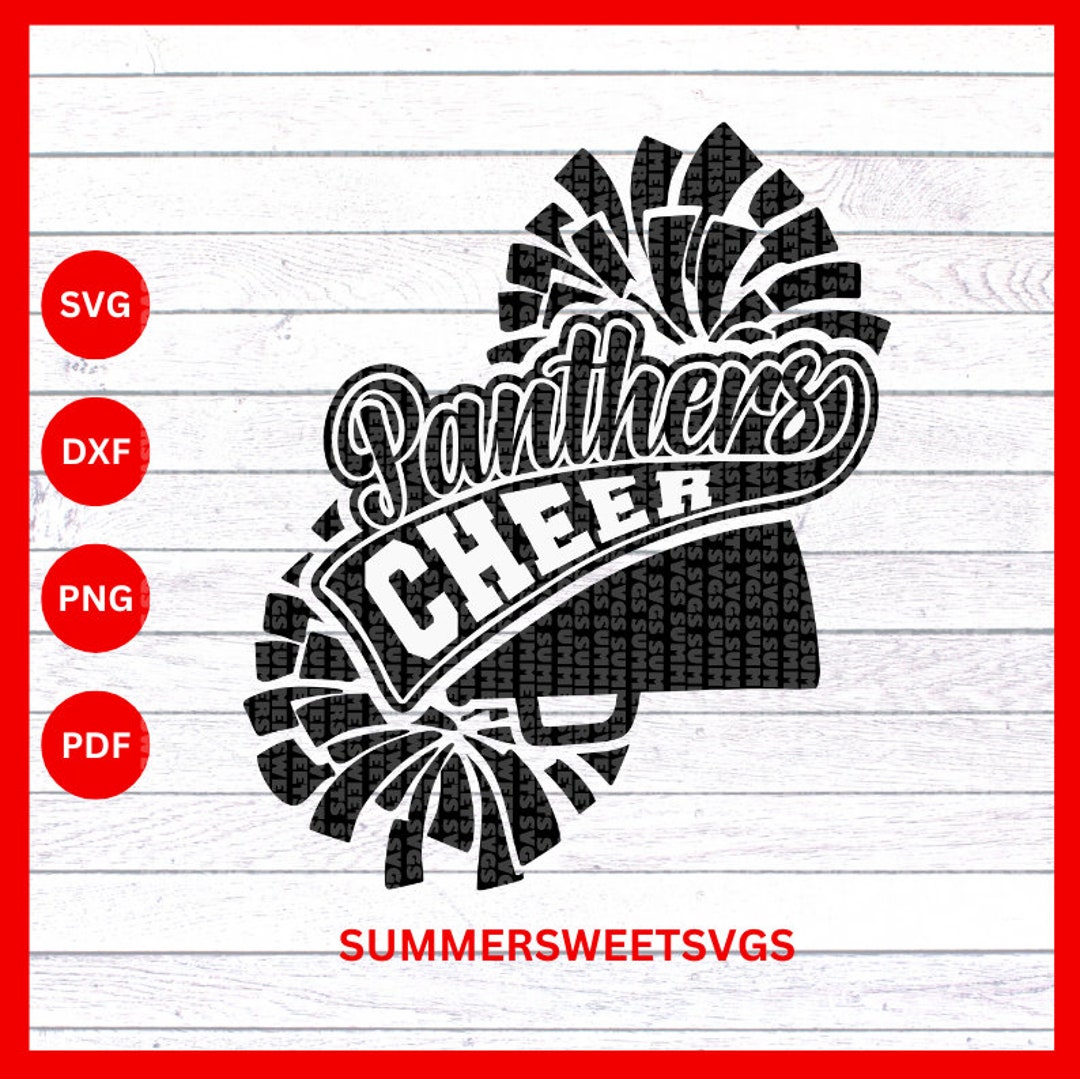 Panthers Svg, Panthers Png, Panthers Cheer Svg, Cheer Svg, Pom Pom Svg ...