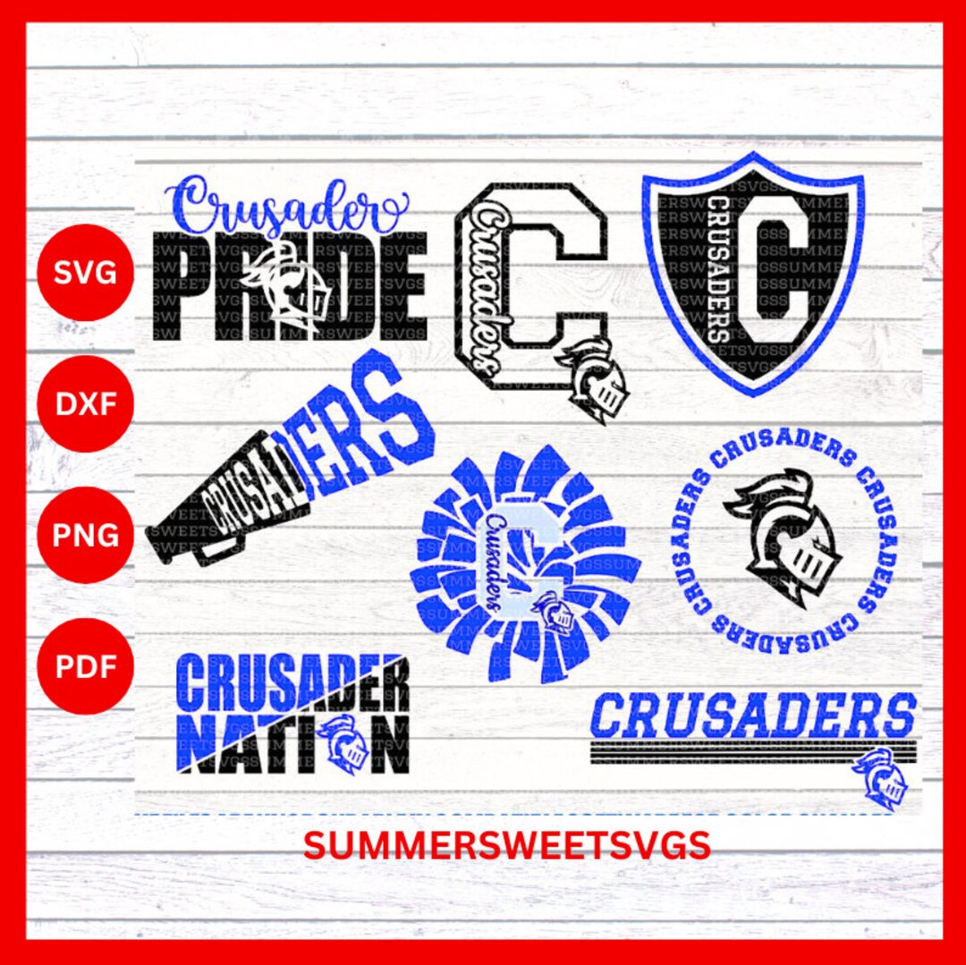 Crusaders Svg Bundle, Crusader SVG, Knight SVG, Cheerleader, Cheer Mom ...