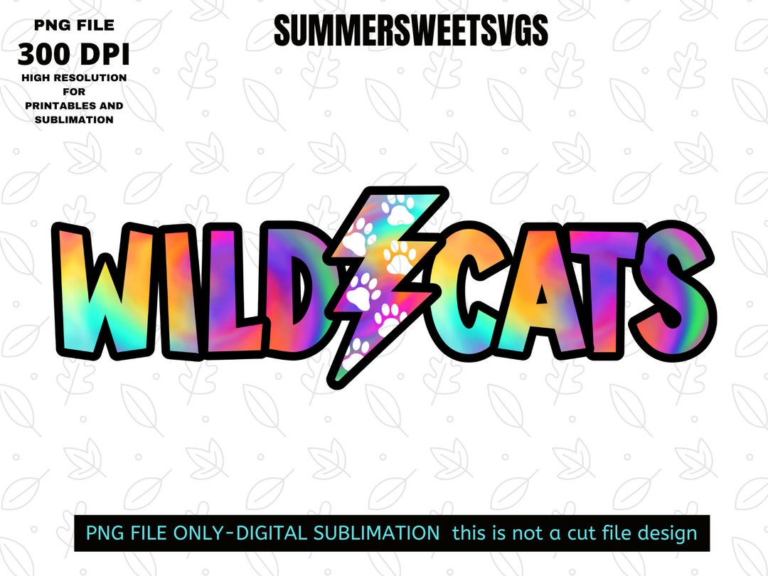 Wildcat PNG Wildcat Paw Print Wildcats Sublimation Design - Etsy