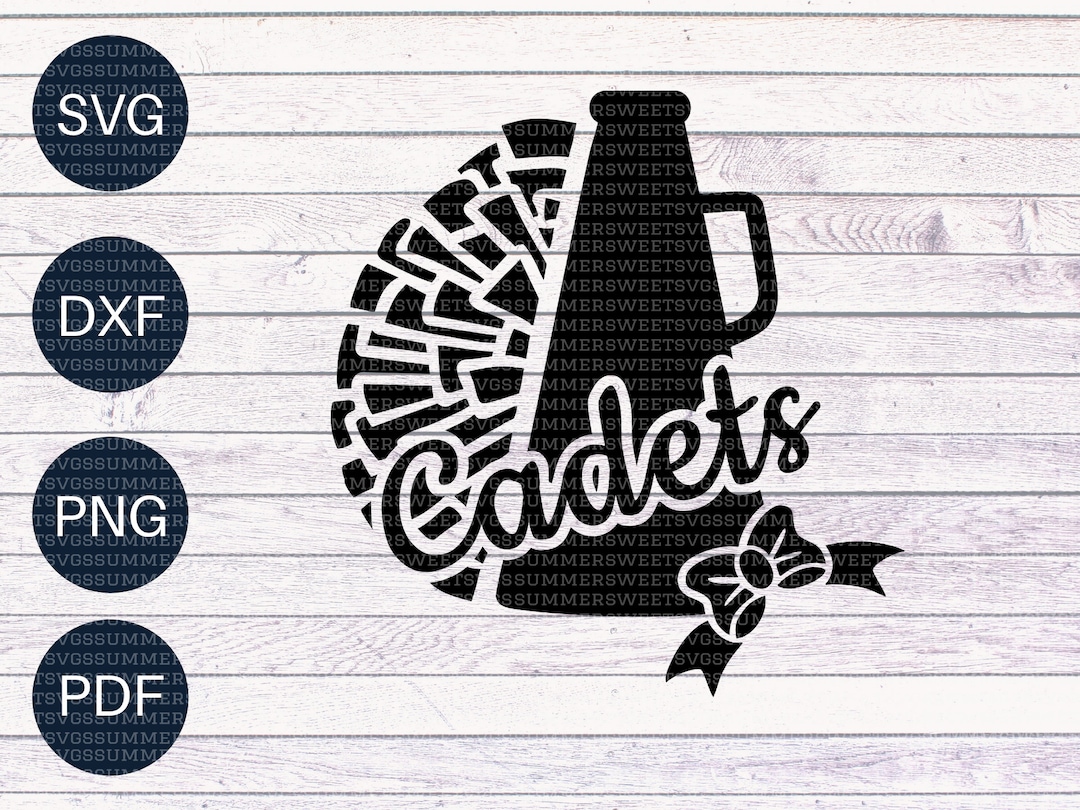 Cadets Svg Cheer Svg Megaphone School Spirit Svg Pom Pom - Etsy