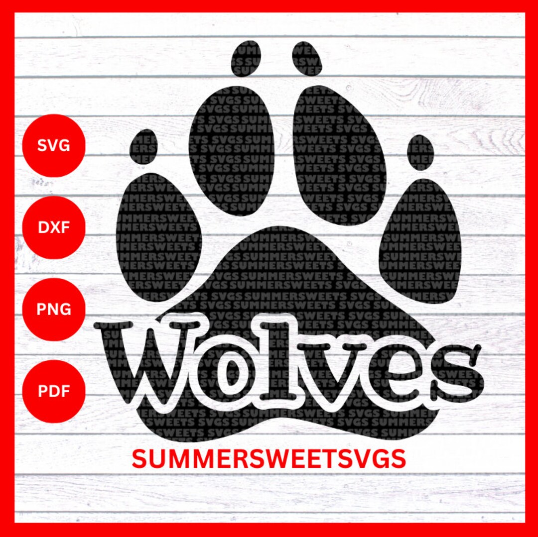 Lobos svg cheer paw print svg dxf png cheer squad sublimación - Etsy México