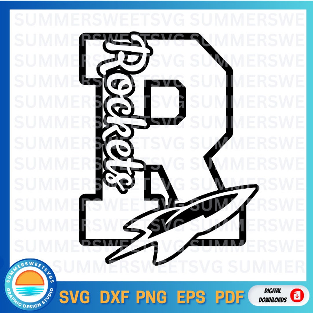 Rockets SVG, Spirit Day Shirt Svg, Monogram Svg, Letter R Svg School ...