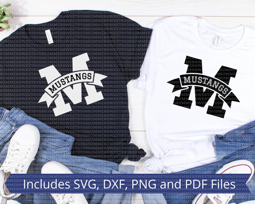 Mustangs Svg Monogram School Pride Svg Boys Design School - Etsy