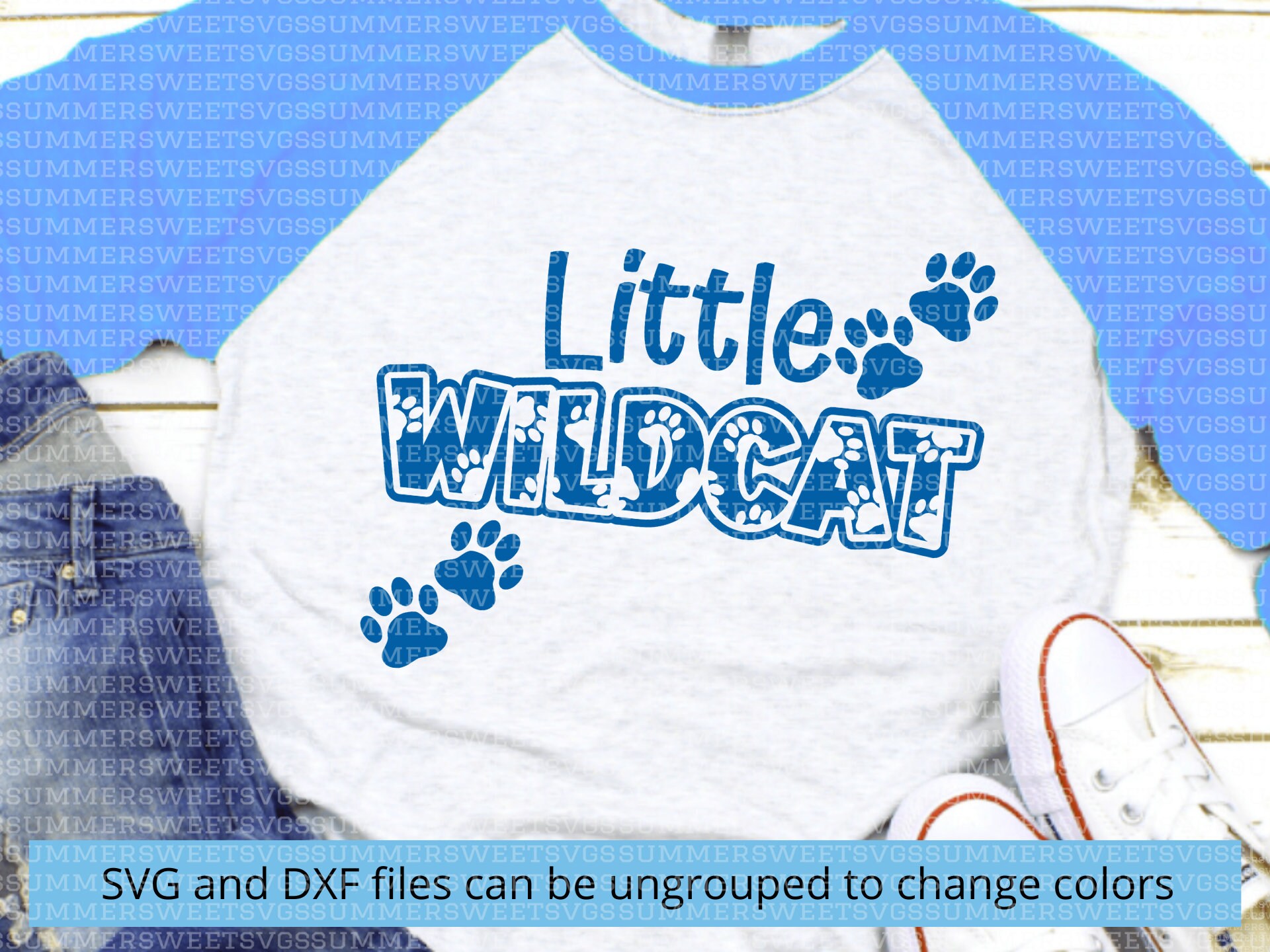 Wildcat SVG Paw Print SVG Little Wildcat Elementary School - Etsy