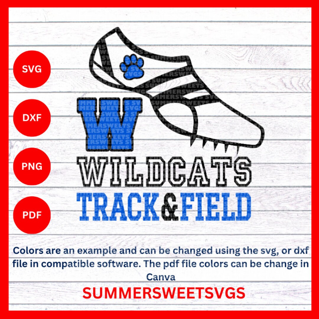 Wildcat SVG, Track and Field, Track Mom Svg, Letter W Svg, Team Spirit ...