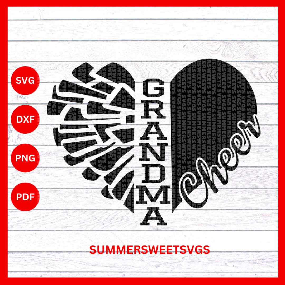 Cheer Svg, Cheer Grandma SVG, Grandma Png, Cheerleading Svg, Grandma ...