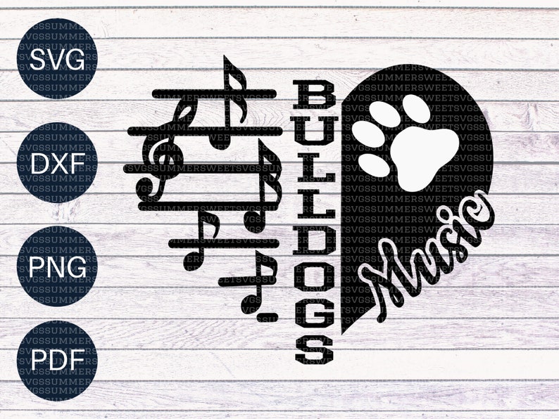 Music Heart Svg Music SVG Band Svg Music Heart Design - Etsy