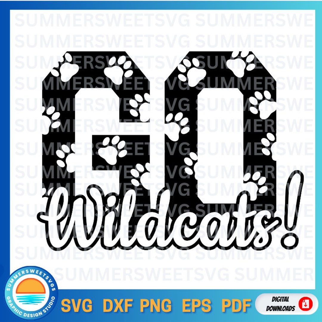 Go Wildcats Svg, Wildcat Svg, Football Svg, School Spirit Svg ...