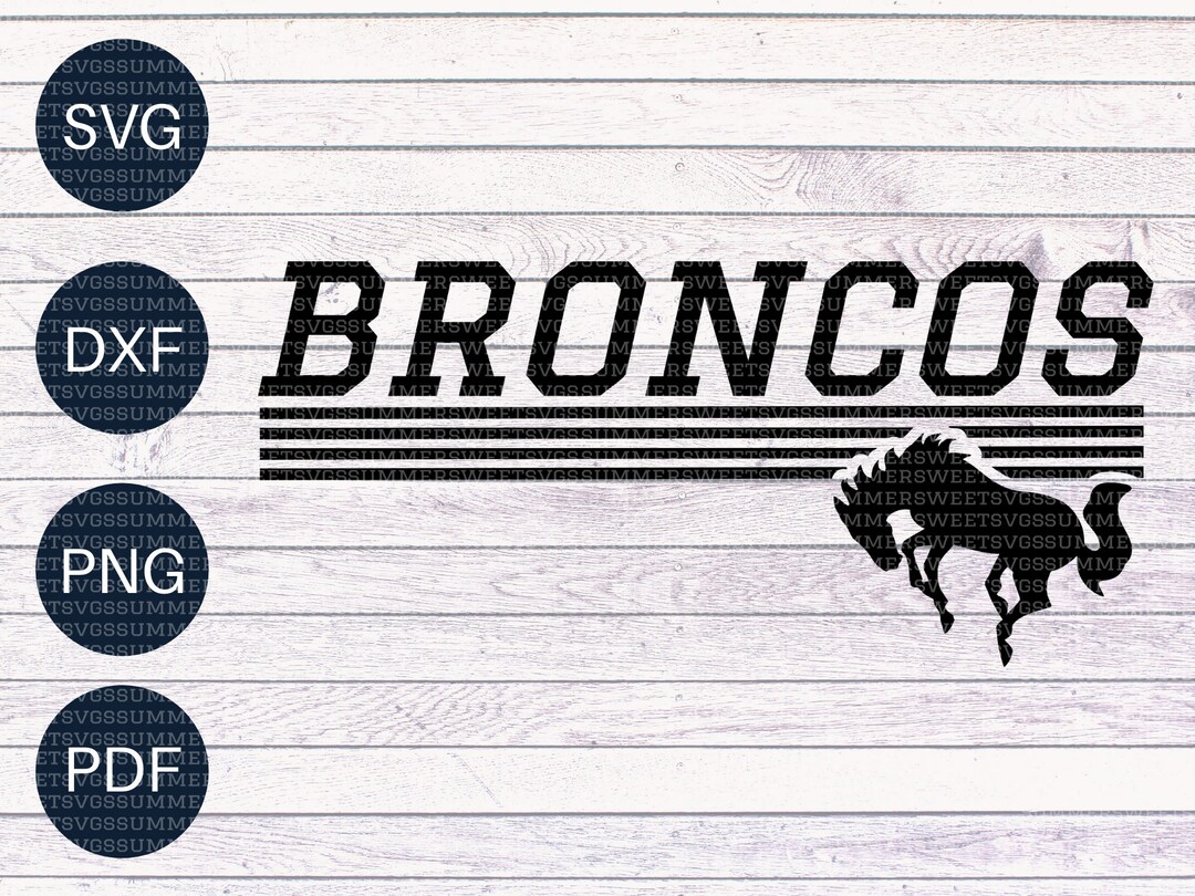 Bronco Svg School Spirit Cheer Monogram Design School - Etsy