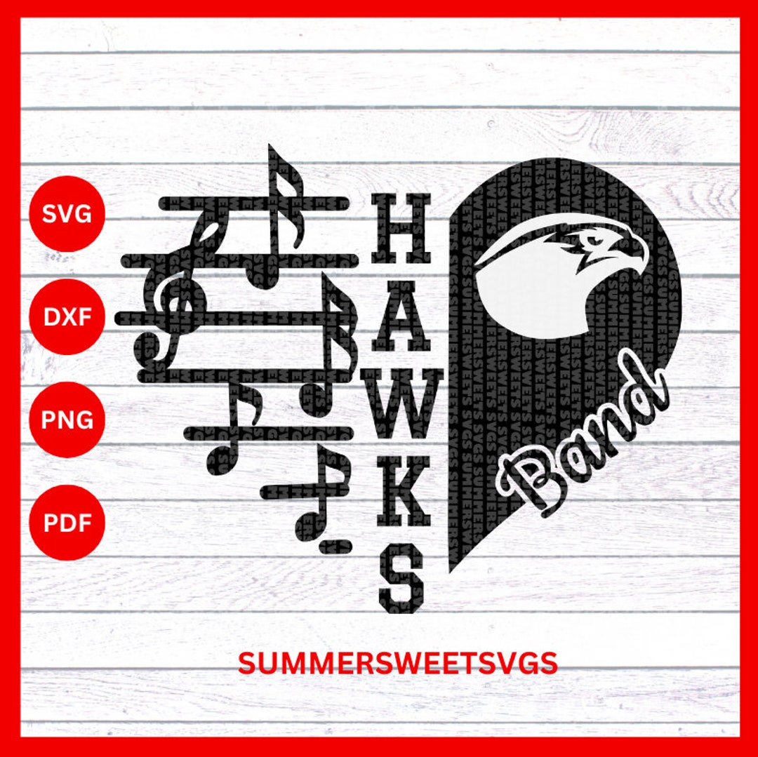 Hawks SVG Marching Band Svg Band Svg High School Band Team - Etsy