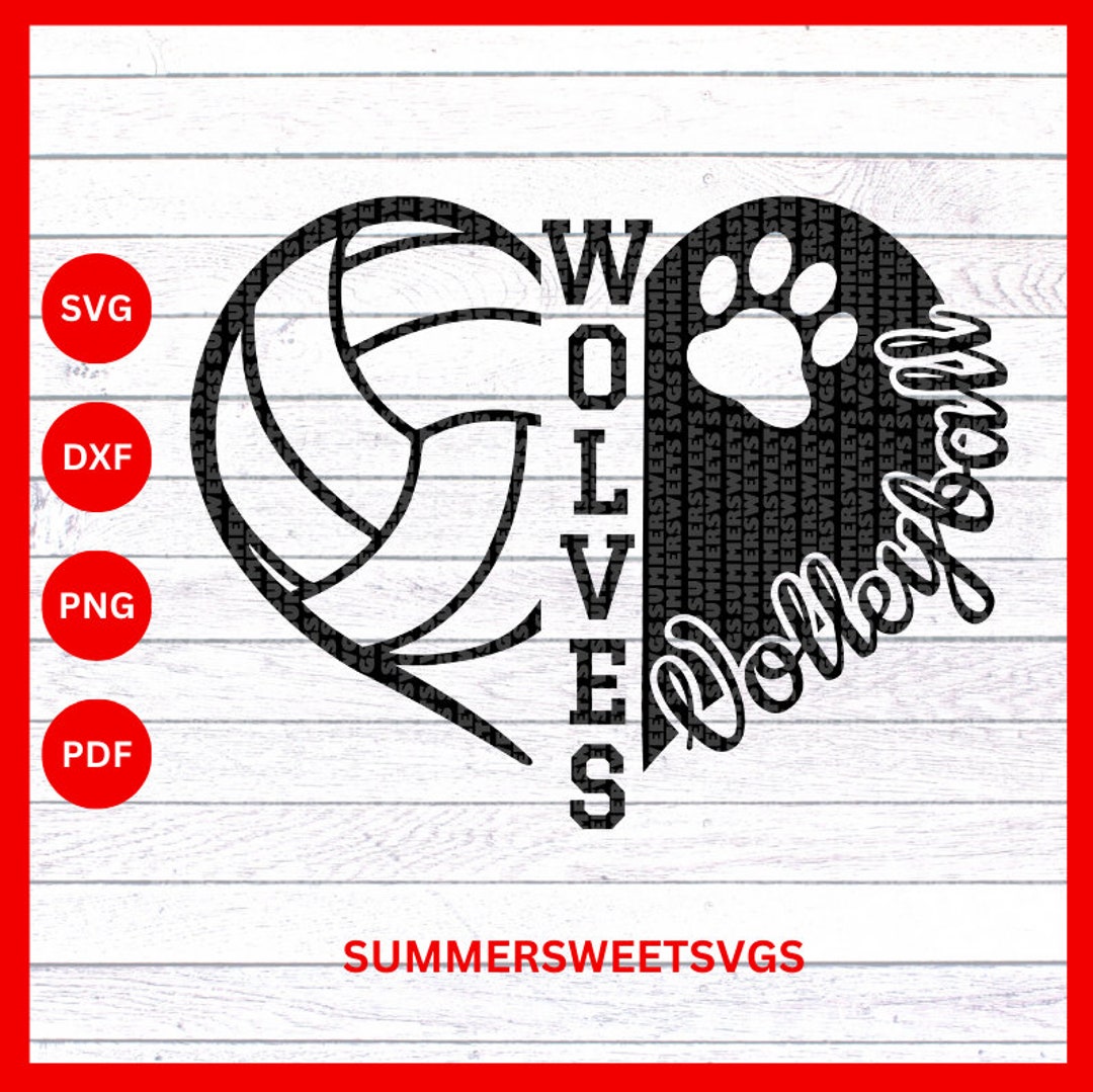 Wolves Svg Volleyball Mom Svg Volleyball Svg Cheer Svg - Etsy