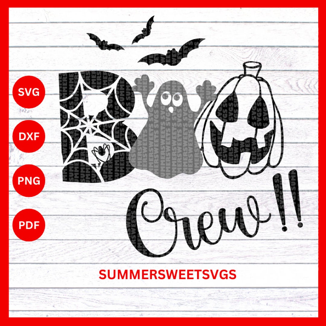 Boo Quote SVG, Boo Crew, Halloween SVG, Cute Ghosts, Spooky Boo Svg ...