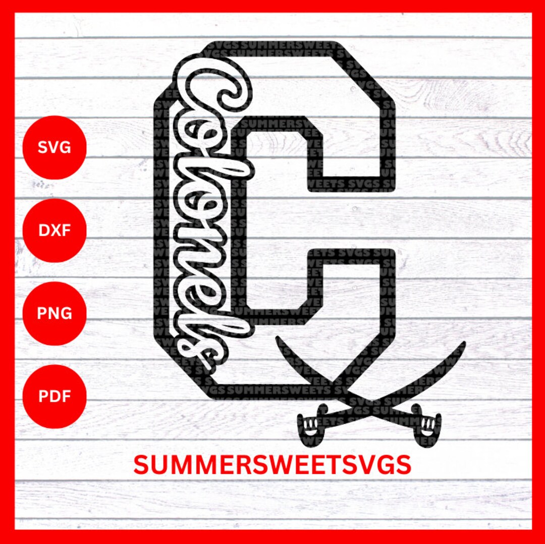 Colonels Svg, School Pride Svg, Letter C Cut File, School Spirit Svg ...