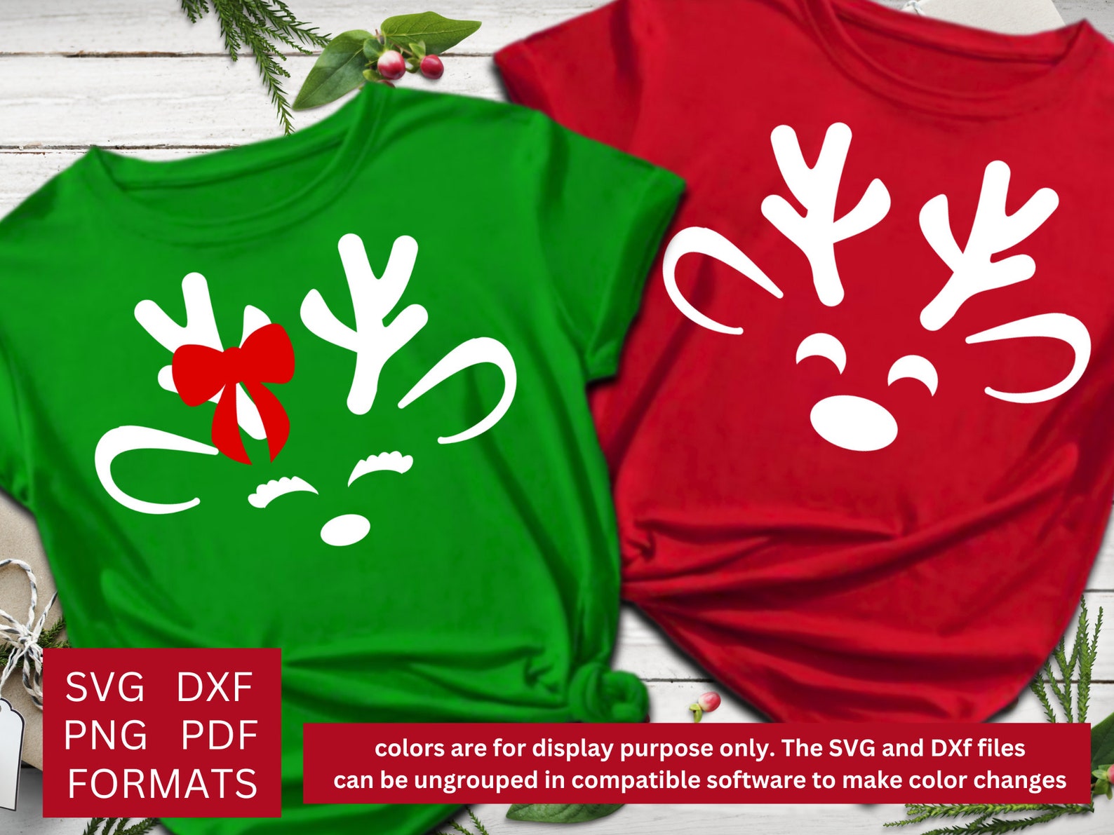 Christmas Svg Reindeer SVG Deer Head Svg Kids Reindeer - Etsy