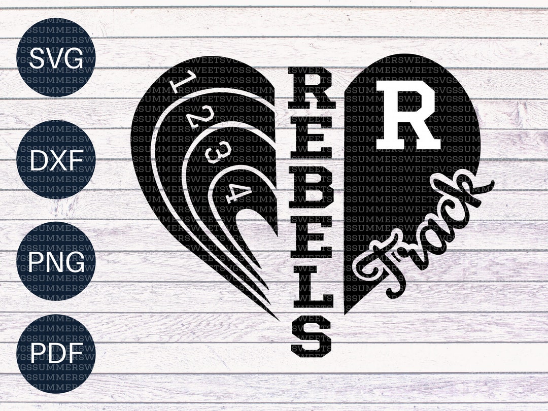 Rebels Svg, Track and Field, Team Spirit, Track Design, Png Dxf Pdf ...
