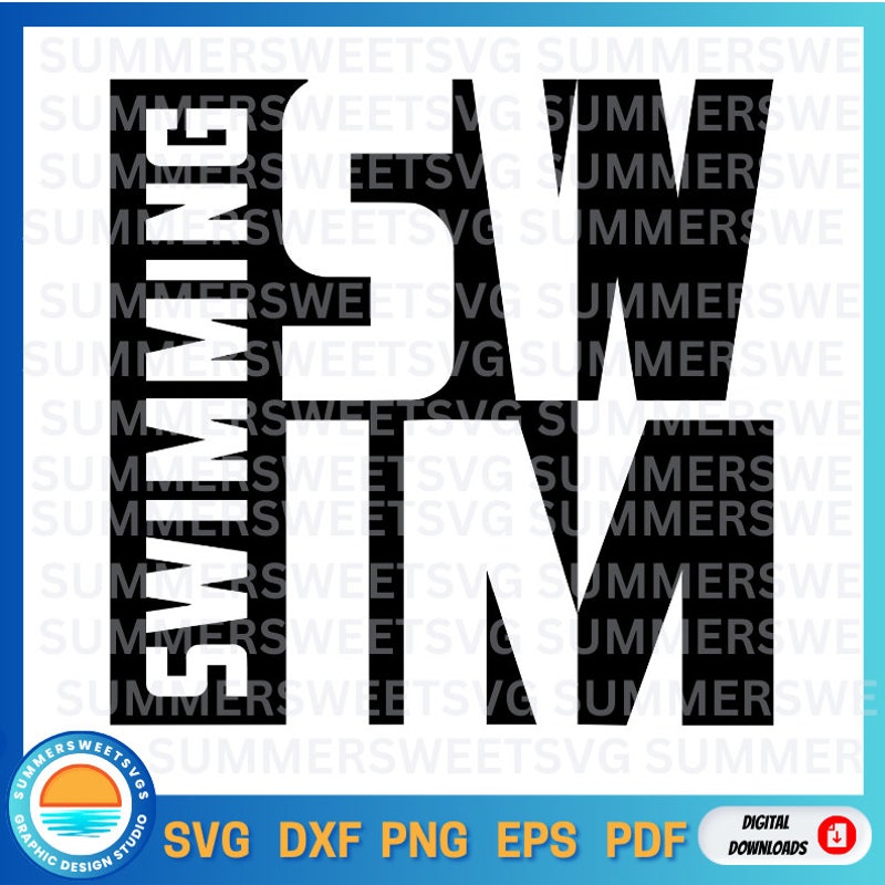 Swim Svg - Etsy
